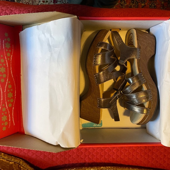 Dansko | Shoes | Brand New Dansko Stevie Nappa Sandals In Pewter Size 4 ...